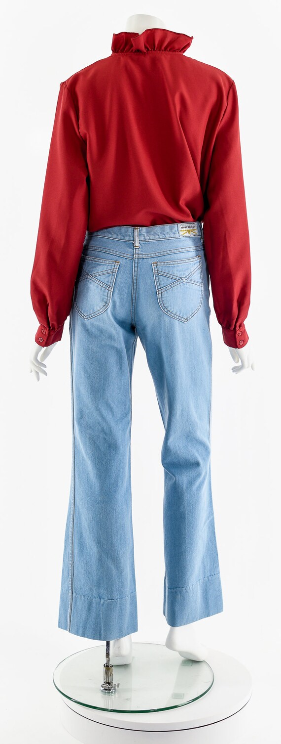 Red Ruffle Collar Blouse - Gem