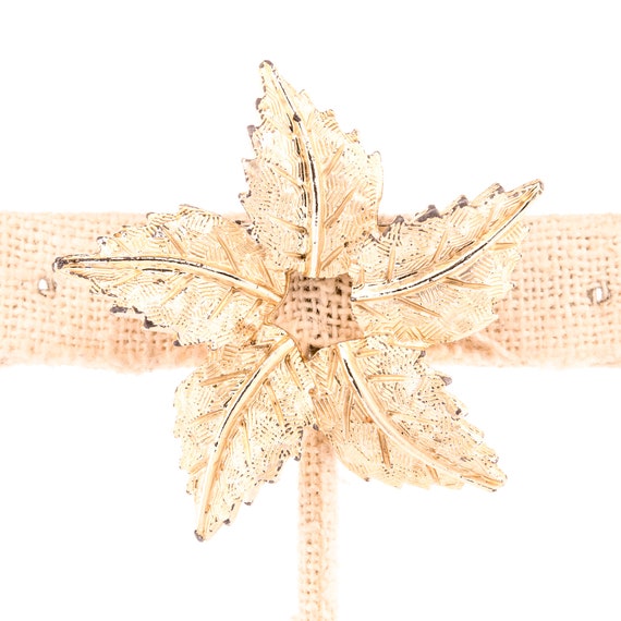 Golden Star Leaves Brooch - Gem