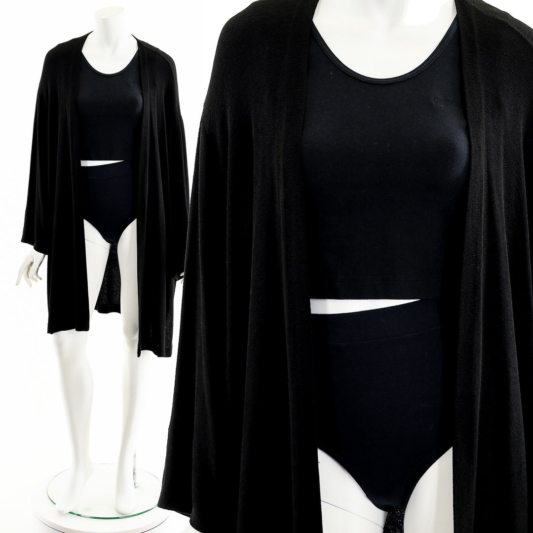 Slinky Black Duster,minimalist Unisex Duster,futuristic Duster Jacket ...