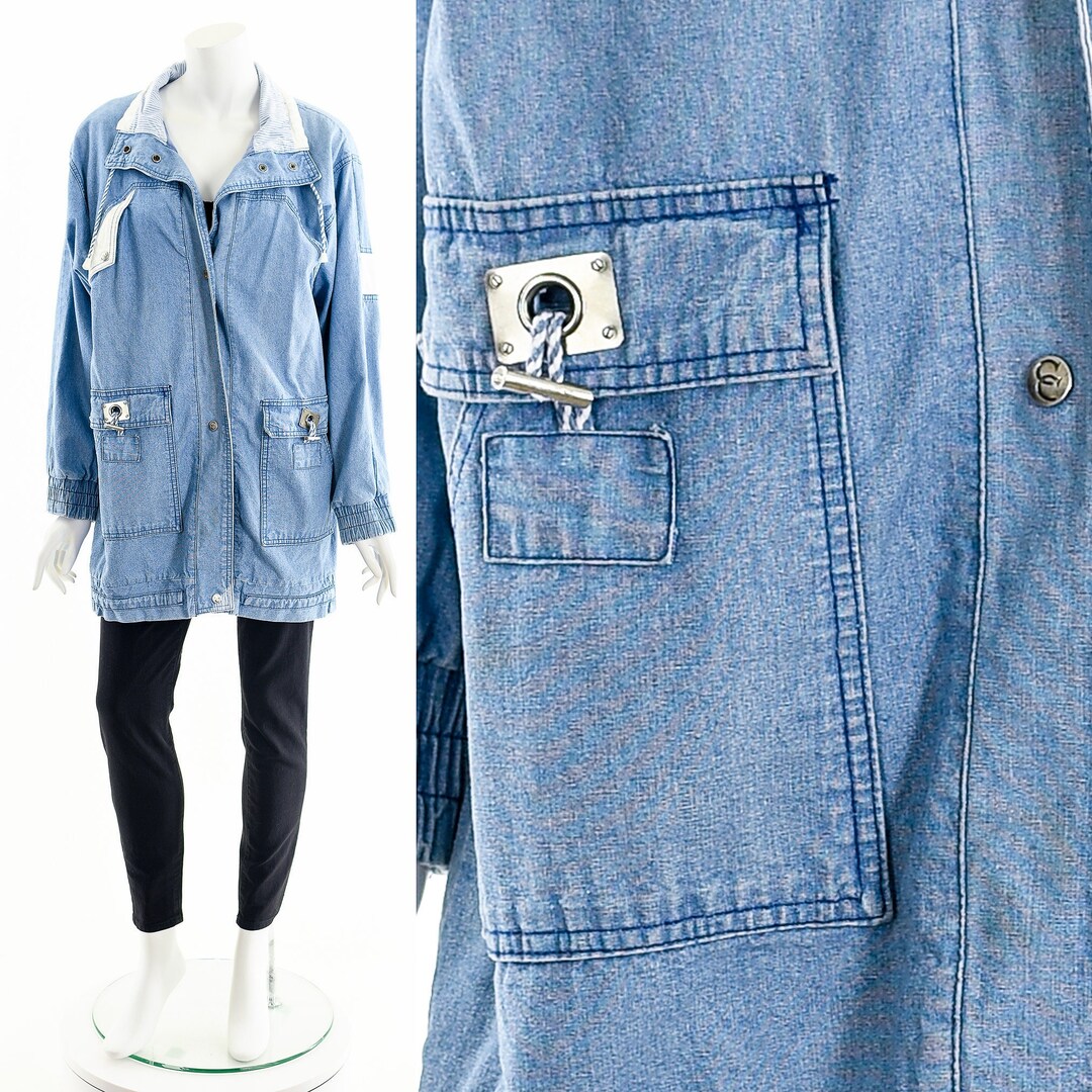 Denim Anorak Duster Jacket - Etsy