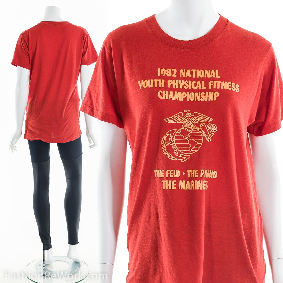Red Marines T-shirt 80s - Etsy