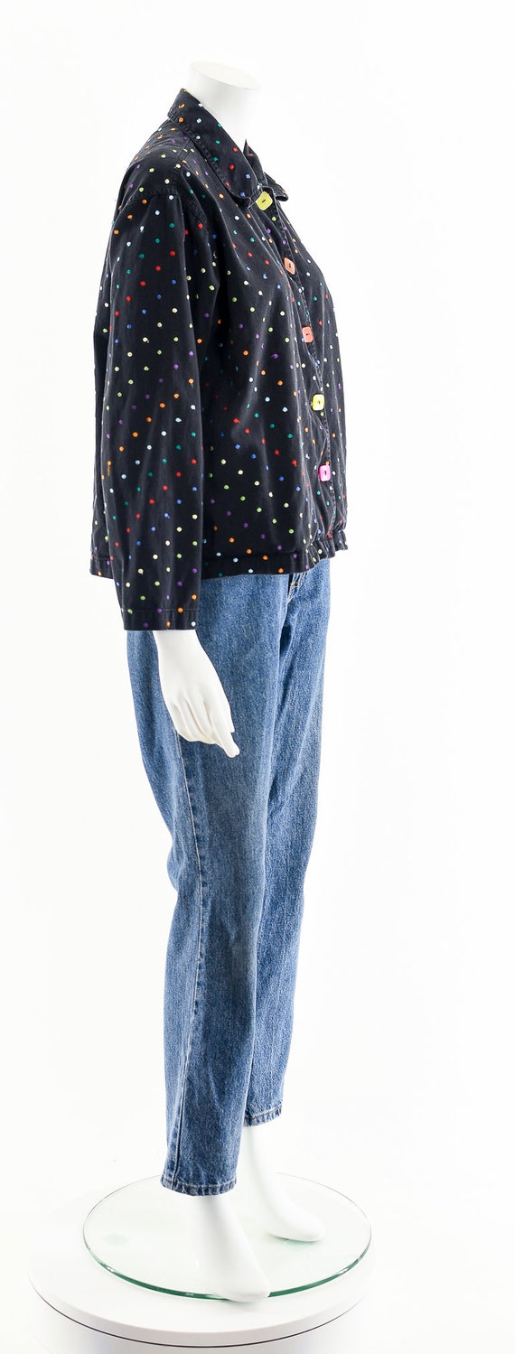 Black Rainbow Jacket,Embroidered Multicolored Jacket,… - Gem