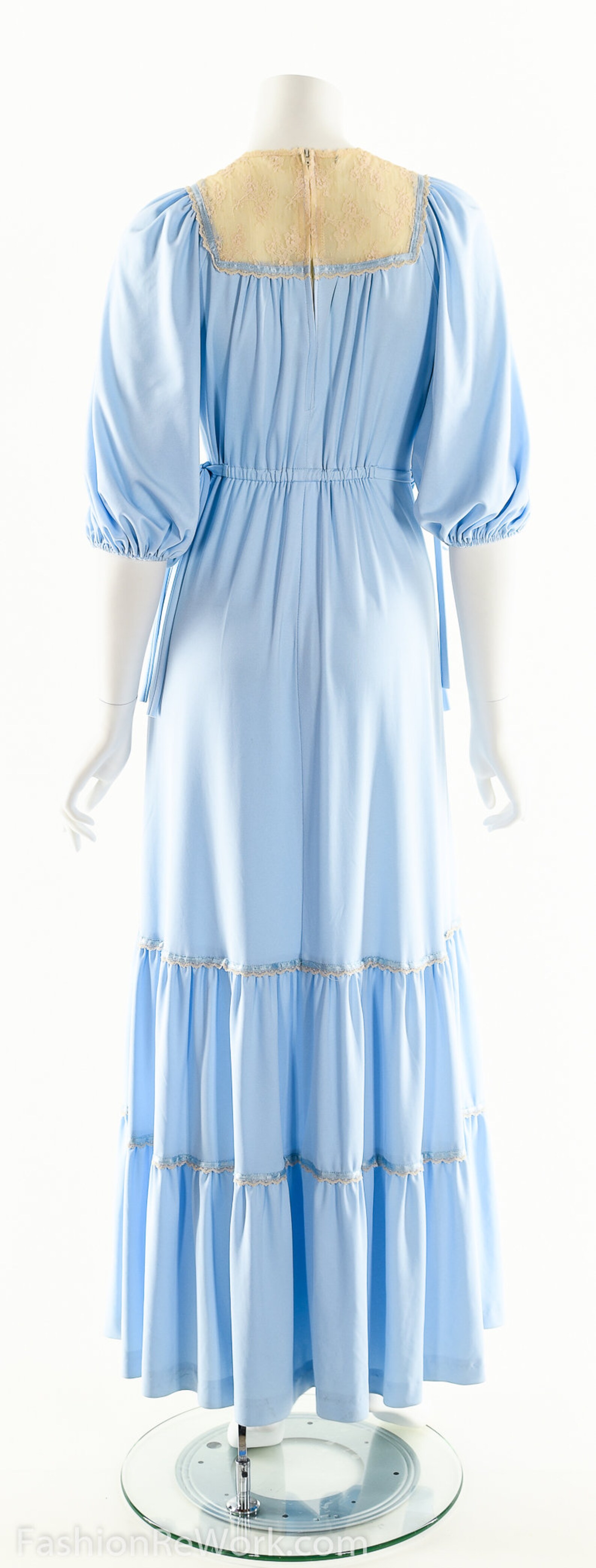 Blue Prairie Dressvictorian Style Dresspeasant Boho - Etsy