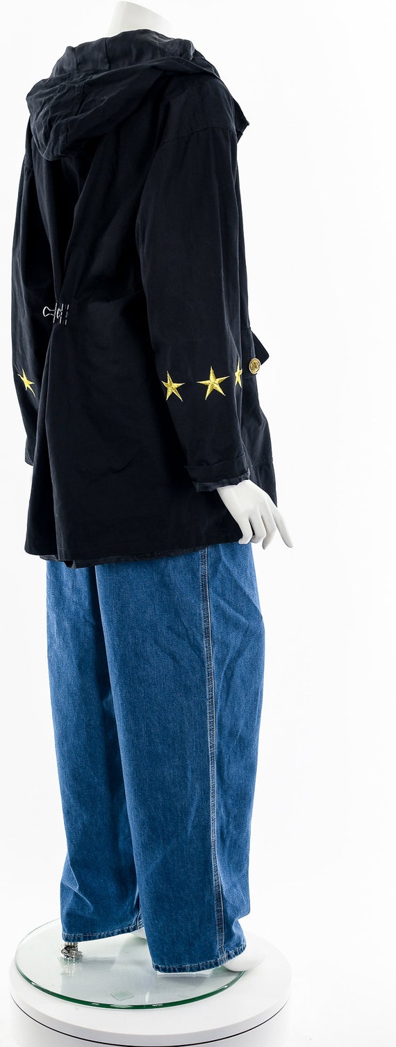 Black Gold Star Hoodie Jacket - Gem
