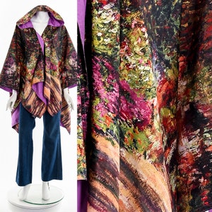 Monet Artists Garden Reversible Rain Jacket Windbreaker - Etsy