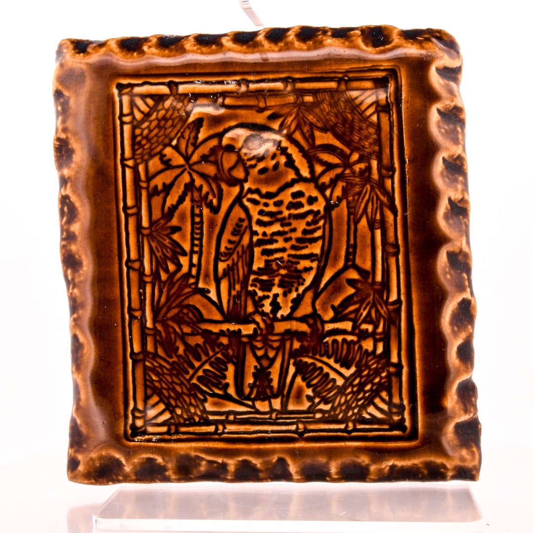 Tiki Tiki Tiki Room Tropical Macaw Tile Ceramic Art - Etsy