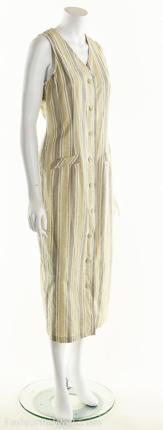 90s Linen Dress - Gem