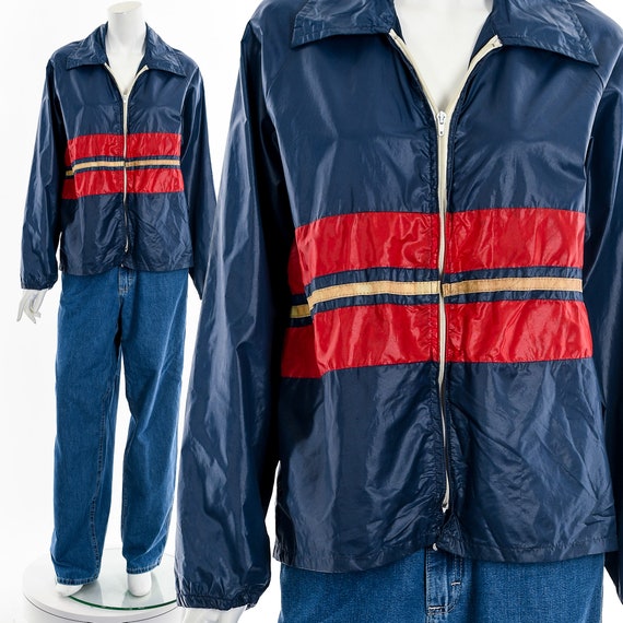 MCM Blue + Red Nylon Windbreaker - Gem