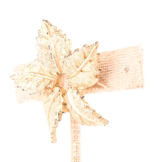 Golden Star Leaves Brooch - Gem