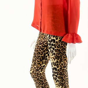 Red Ruffle Blouse,prince Top,vintage Romantic Blouse,whimsical Red ...