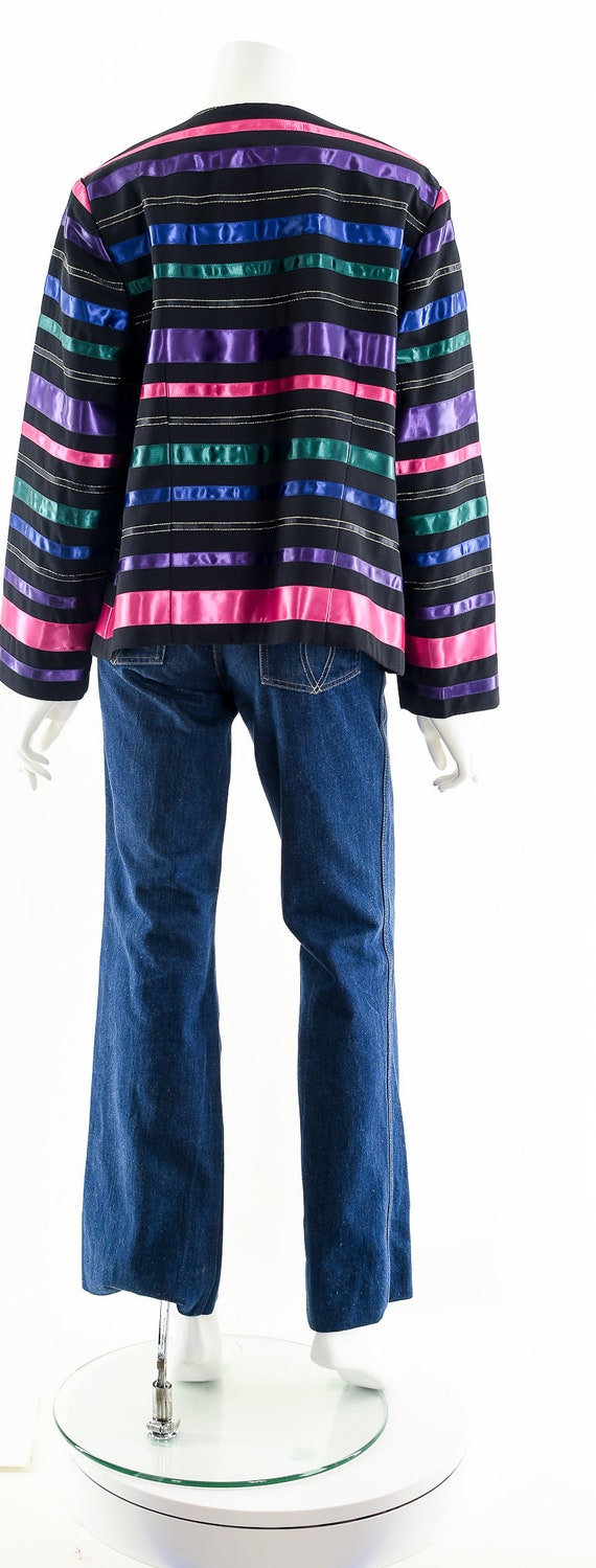 Rainbow Ribbon Jacket,Candy Stripe Coat,Satin Ribbon … - Gem