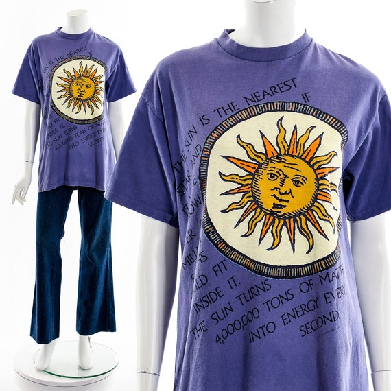 Sun Facts Celestial Vintage Tshirt Solar Eclipse - Gem