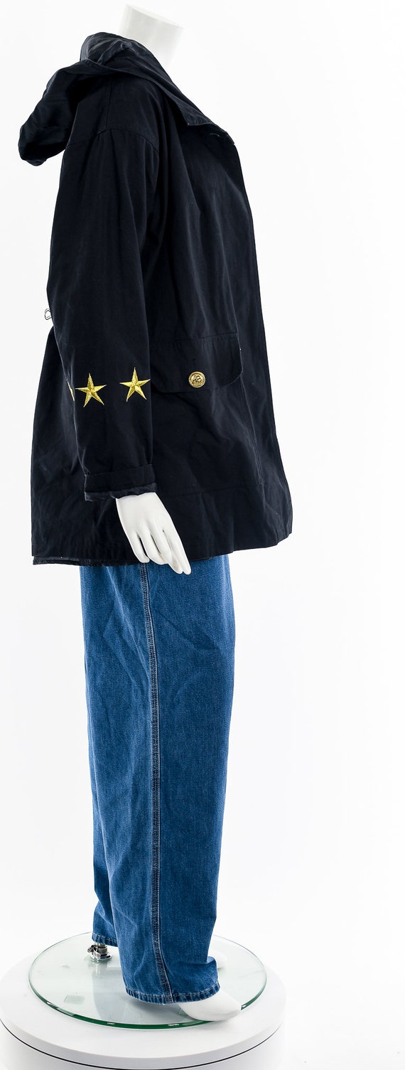 Black Gold Star Hoodie Jacket - Gem