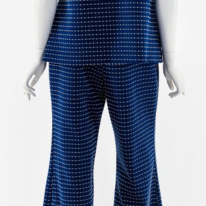 Bell Bottoms Blue and White Textured Polka Dot Two Piece Set - Etsy