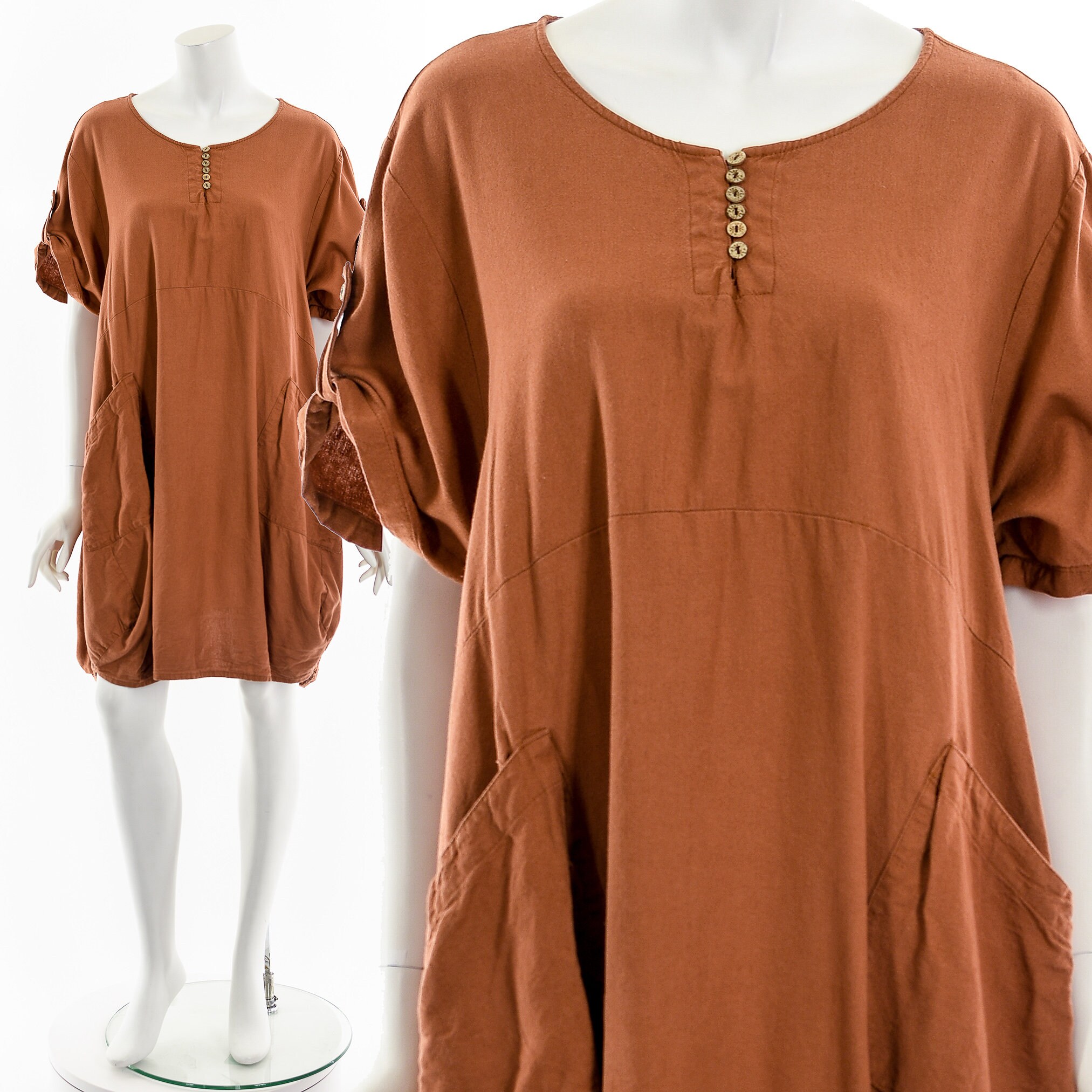 Summer Cocoon Linen Dress - Etsy