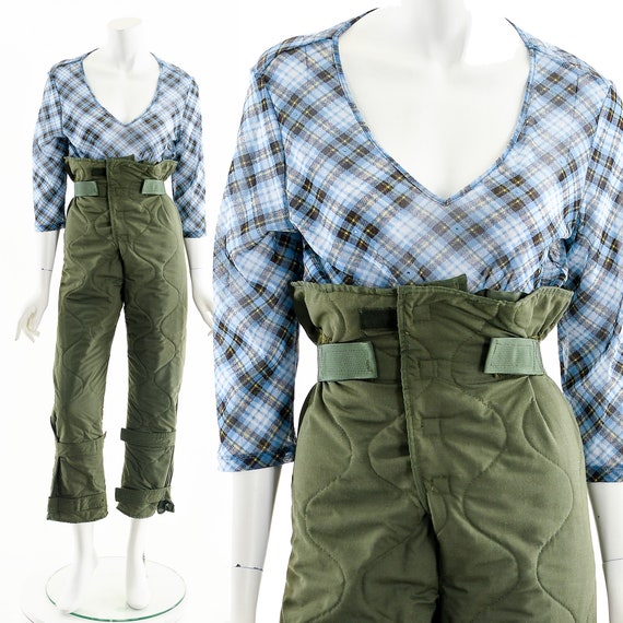 Blue Plaid Sheer Mesh Shirt - Gem