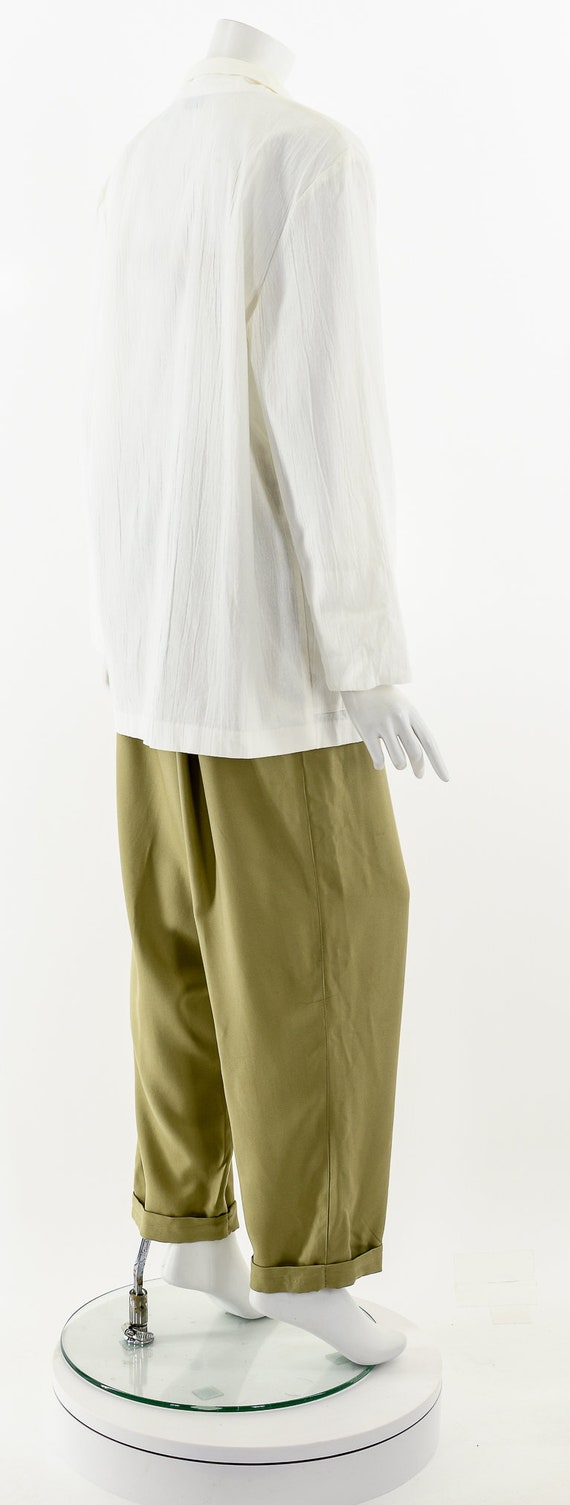 White Gauze Blazer Jacket - Gem