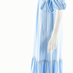 Blue Prairie Dress,victorian Style Dress,peasant Boho Dress,bohemian ...