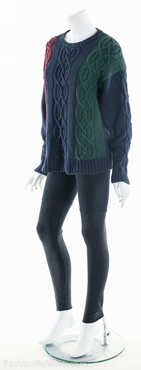 90s Cable Knit Sweater, Fresh Prince Preppy Sweater, - Gem