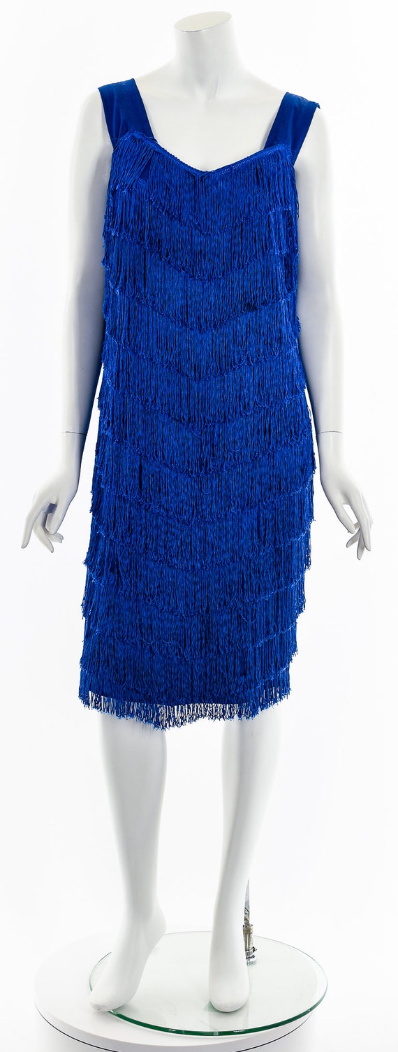 Cobalt Blue Full Fringe Dress - Gem