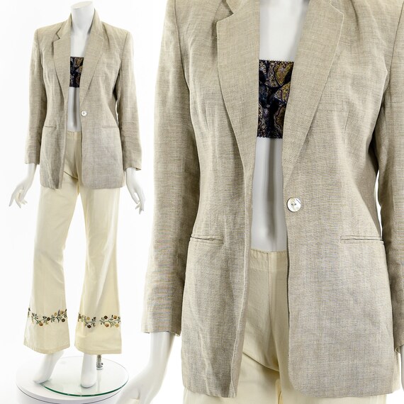 Beige Linen Suit Jacket - Gem
