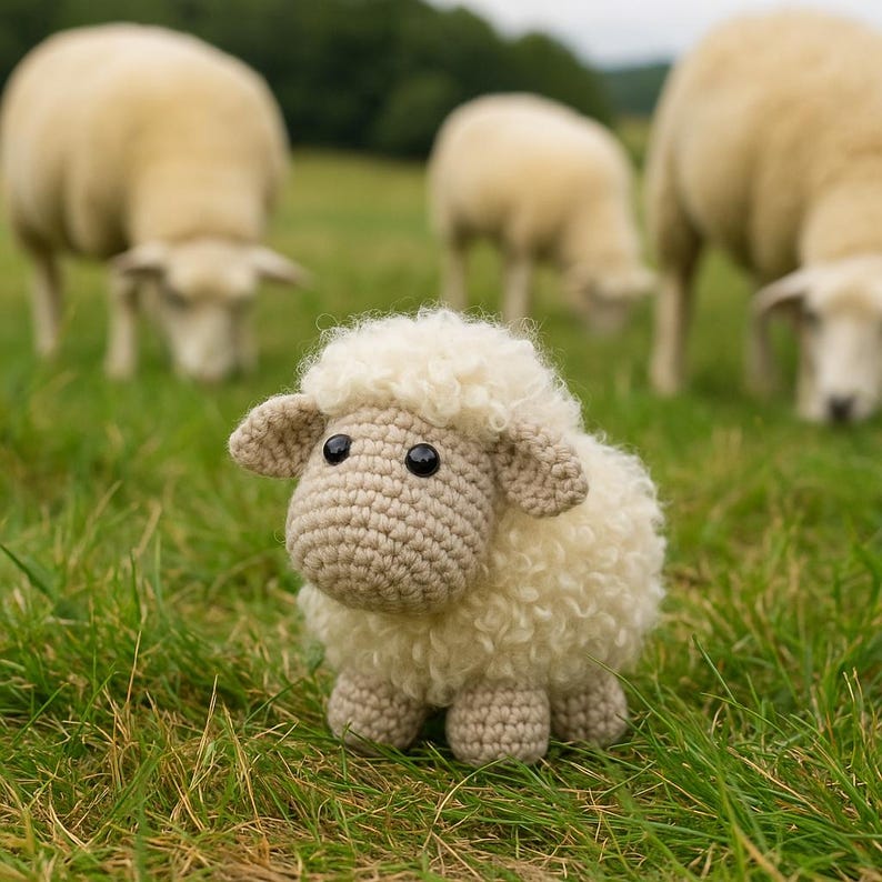 Sheep Crochet Pattern – Amigurumi PDF Tutorial | Soft & Fluffy Toy ...