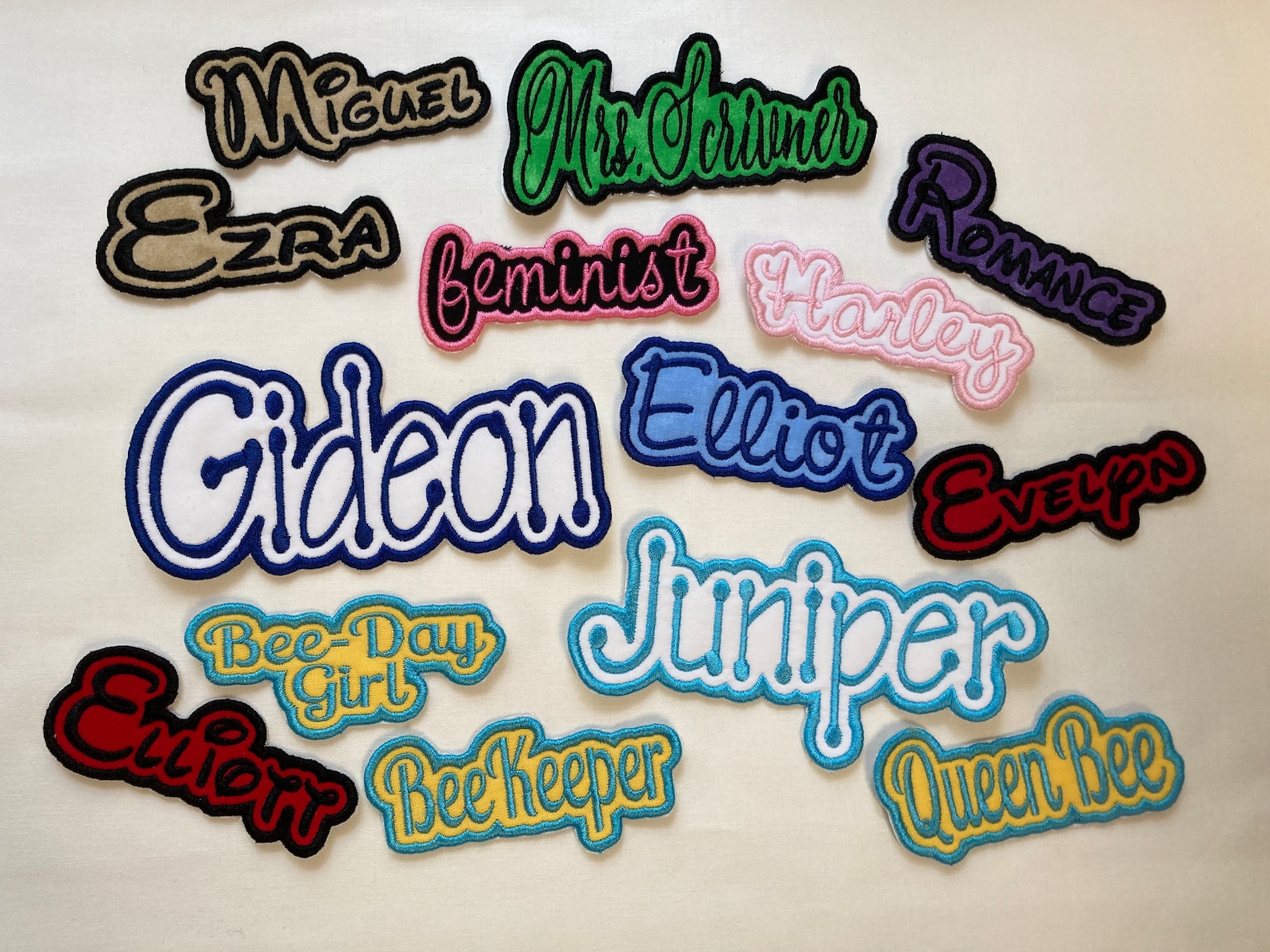 Custom Embroidered Name Patch Iron On - Etsy