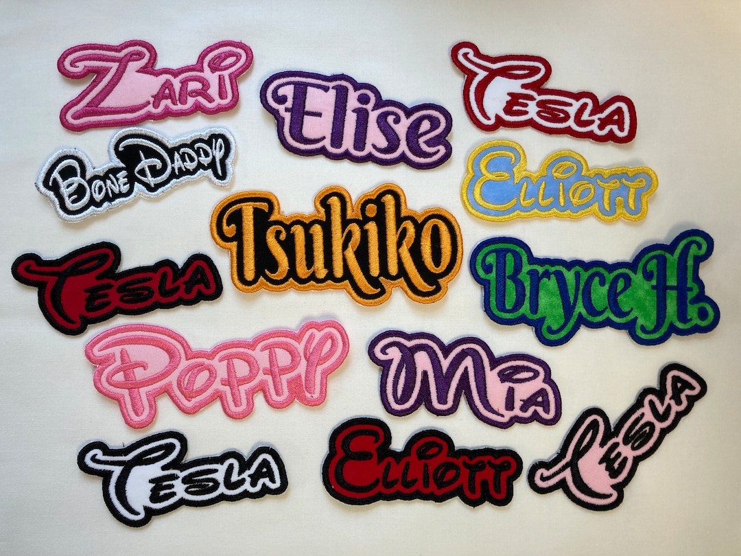 Custom Embroidered Name Patch - Iron On - Etsy