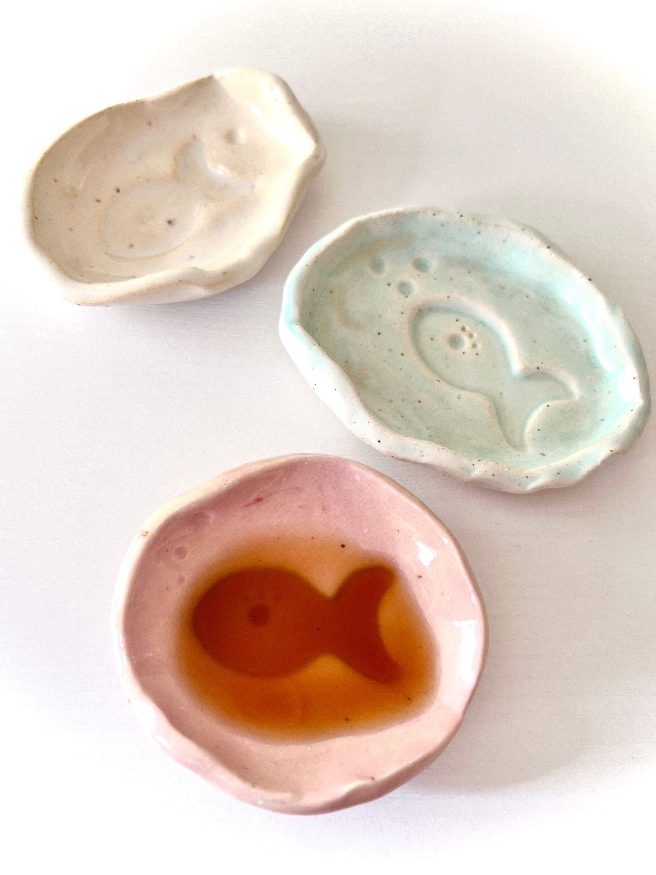 Three of Cute Fish Soy Sauce Dish Set Soy Sauce Dish Sauce - Etsy