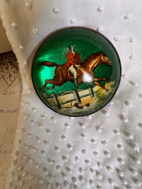 Antique 1800s Bridle Rosette Pin Brooch, Equine Jewel… - Gem