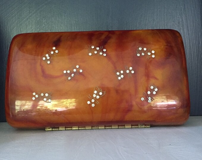 Vintage Lucite Clutch Purse Marked ILENE New York London Paris, 1950s ...