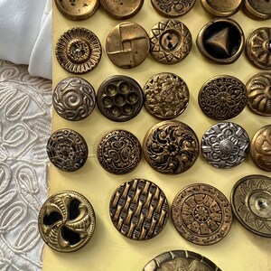 Lot of Antique Brass Buttons, 26 Vintage Brass Buttons, Craft Supply - Etsy