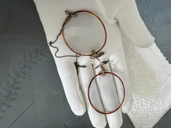Antique Victorian Prince Nez Pinch Nose Eyeglasses, 1… - Gem
