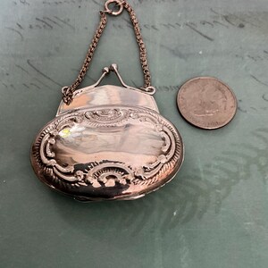 Antique Sterling Silver Victorian Coin Purse Pendant Locket, Chantelain ...