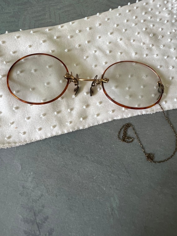 Antique Victorian Prince Nez Pinch Nose Eyeglasses, 1… - Gem