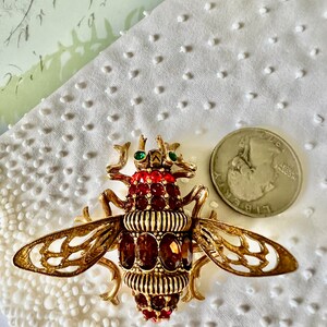 Vintage Signed Joan Rivers Extra Large Bee Brooch, JR Statement Queen ...