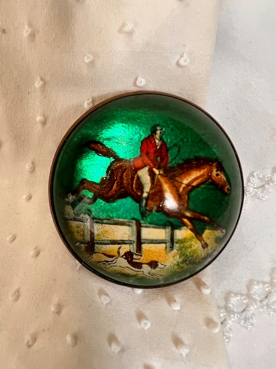 Antique 1800s Bridle Rosette Pin Brooch, Equine Jewel… - Gem