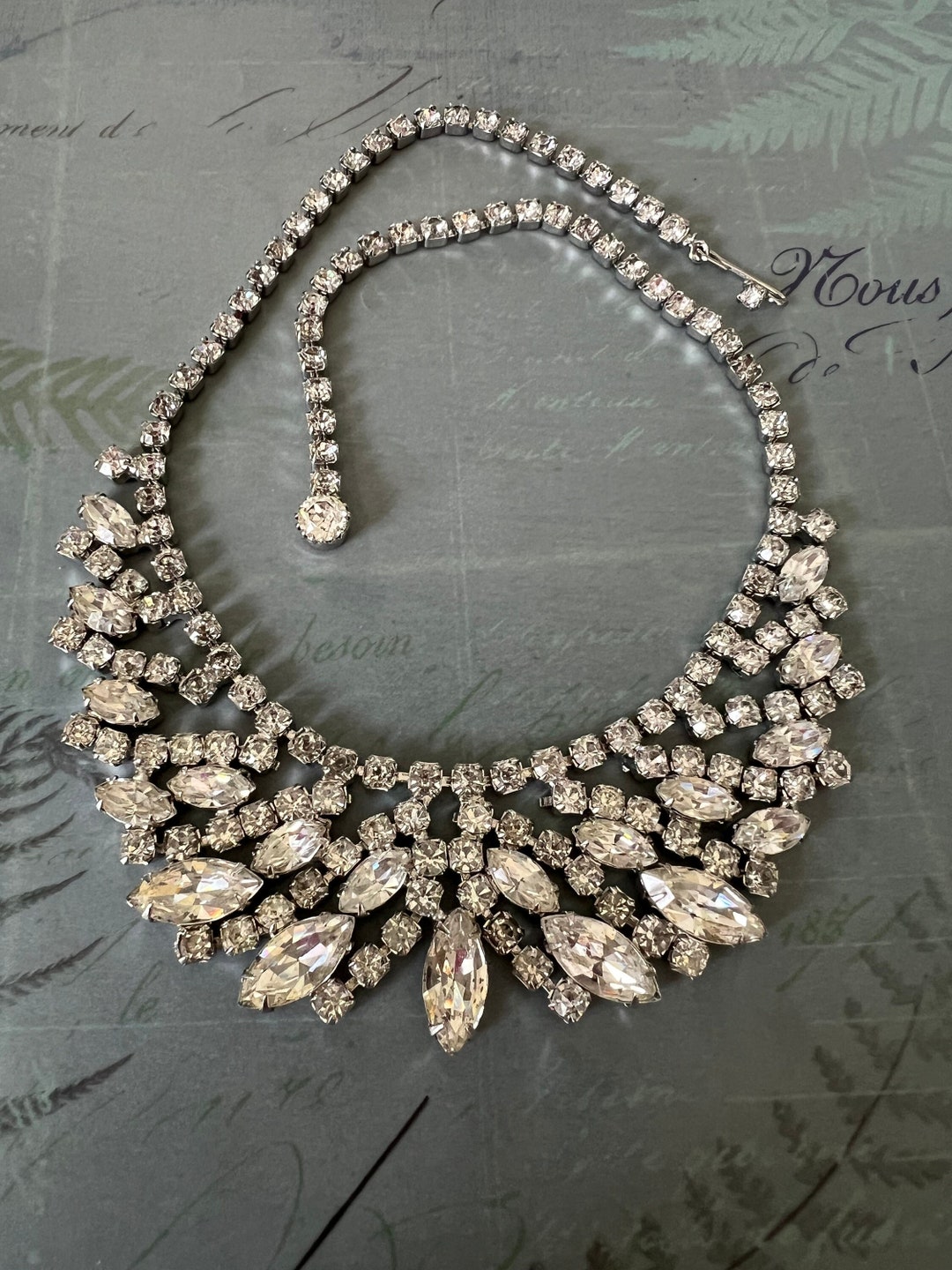 Vintage Signed WEISS Statement Rhinestone Choker Necklace, Bridal ...