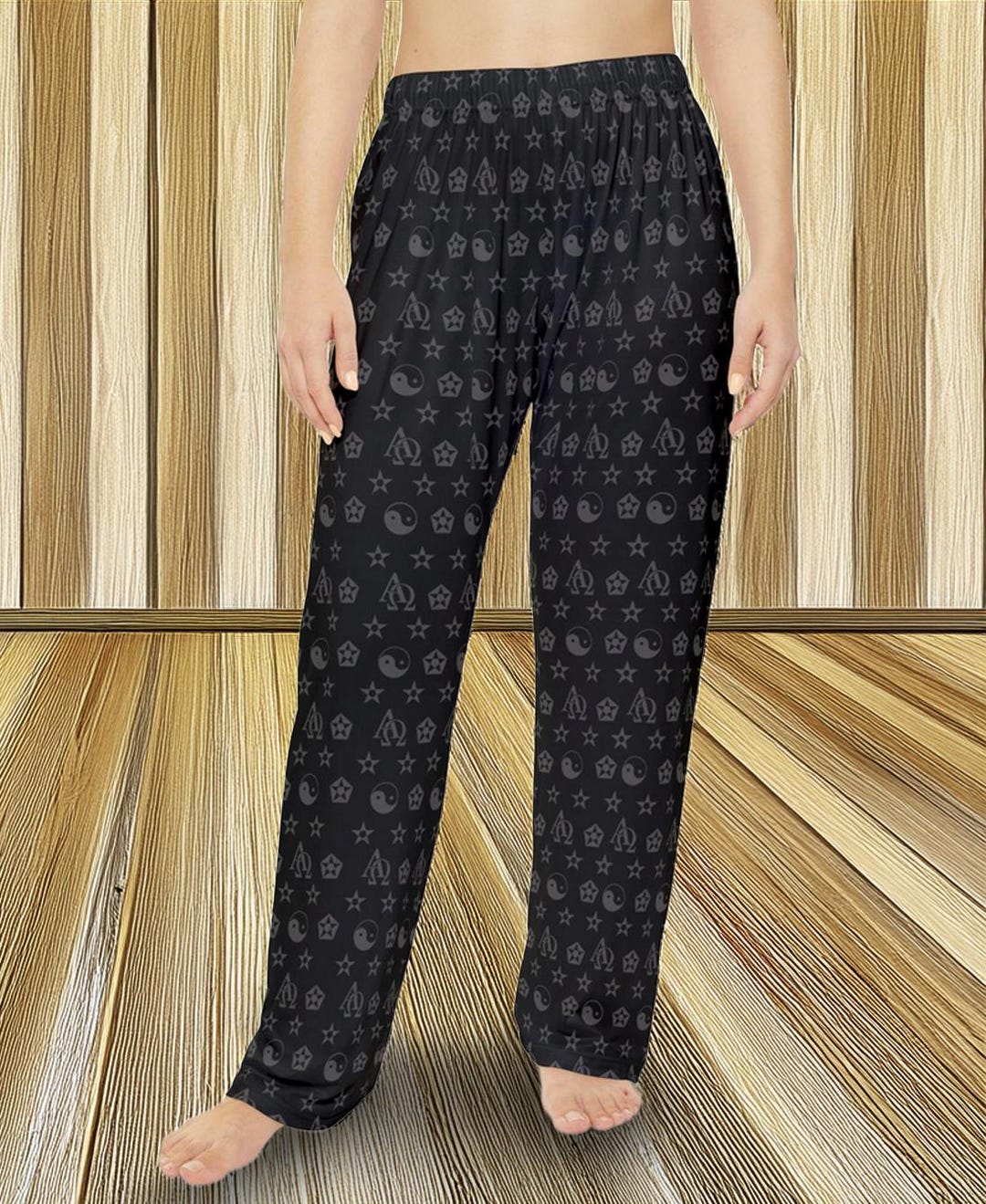 Spiritual Symbols Pajama Pants: Women's Boho Lounge Wear - Etsy