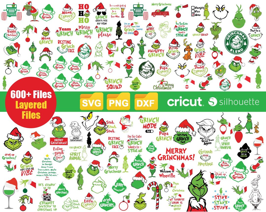 Grumpy Christmas Monster SVG Bundle: Funny Holiday Clipart (digital ...