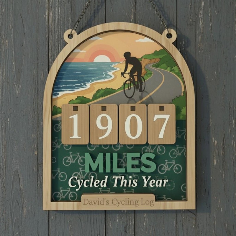 Miles Cycled - Etsy UK