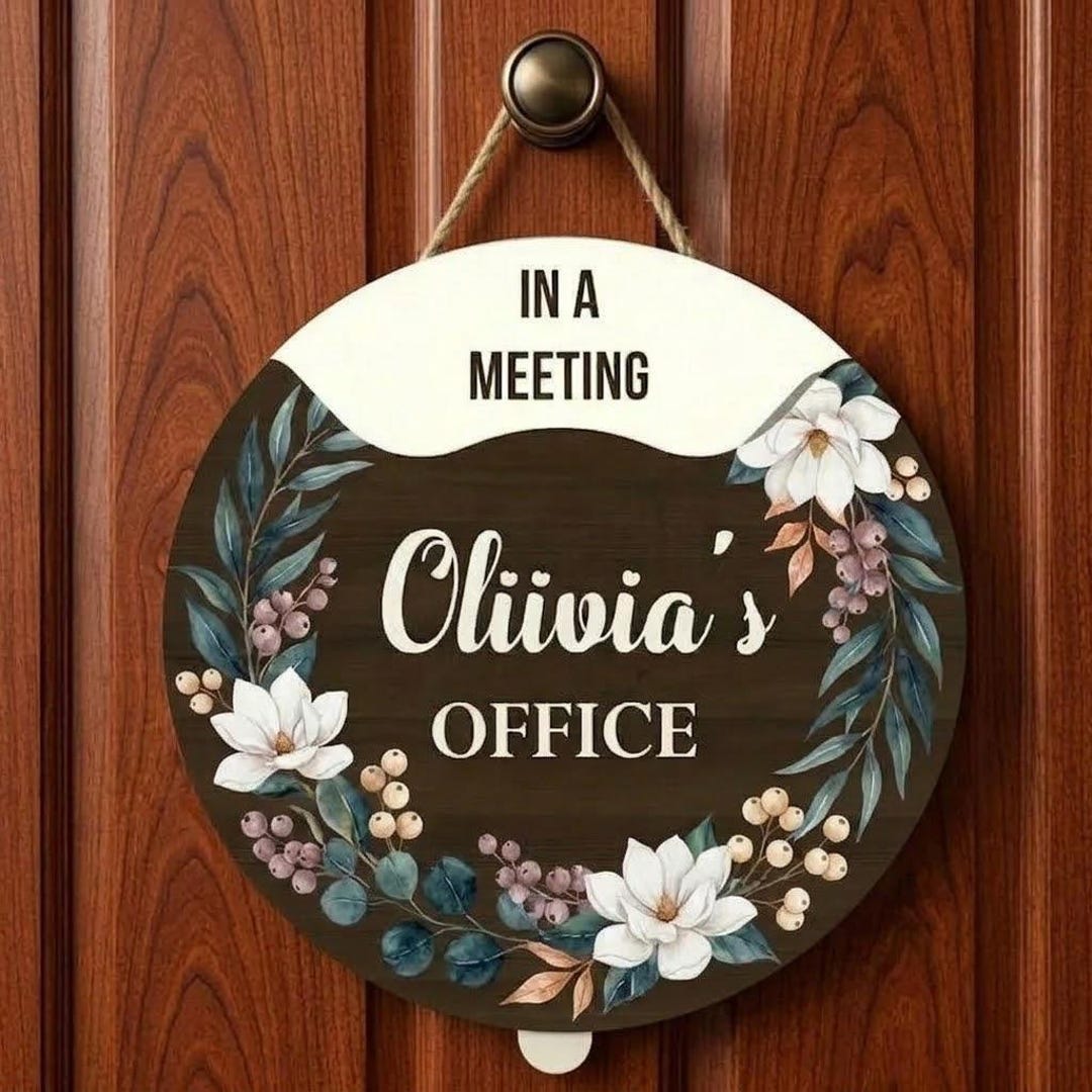 Personalized Rotating Office Door Sign, Custom Work Status Spinner, Do ...