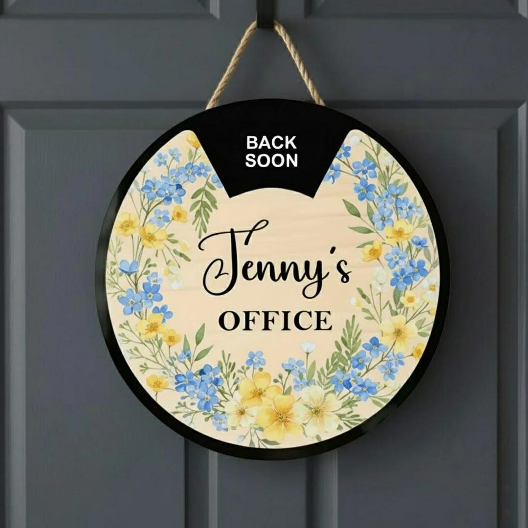 Custom Rotating Office Sign, Personalized Do Not Disturb Door Sign ...