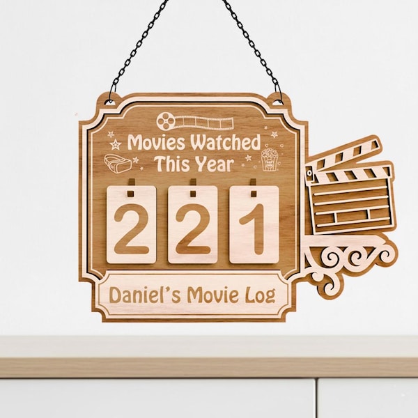 Movie Counter Sign - Etsy UK
