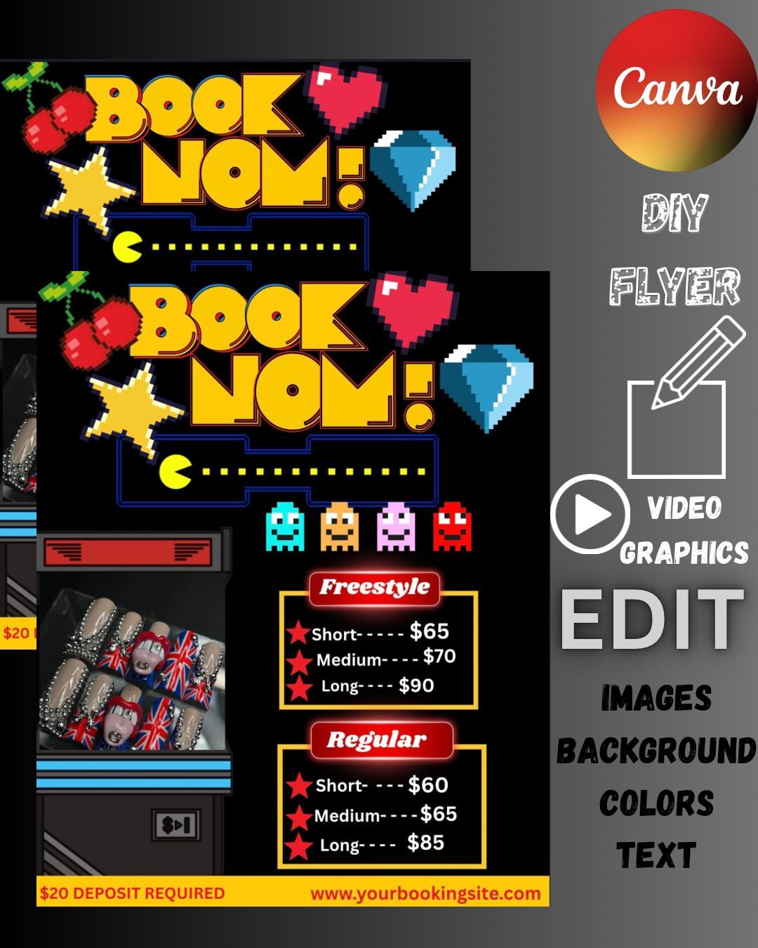 PAC-MAN Digital Social Media Flyer - Etsy