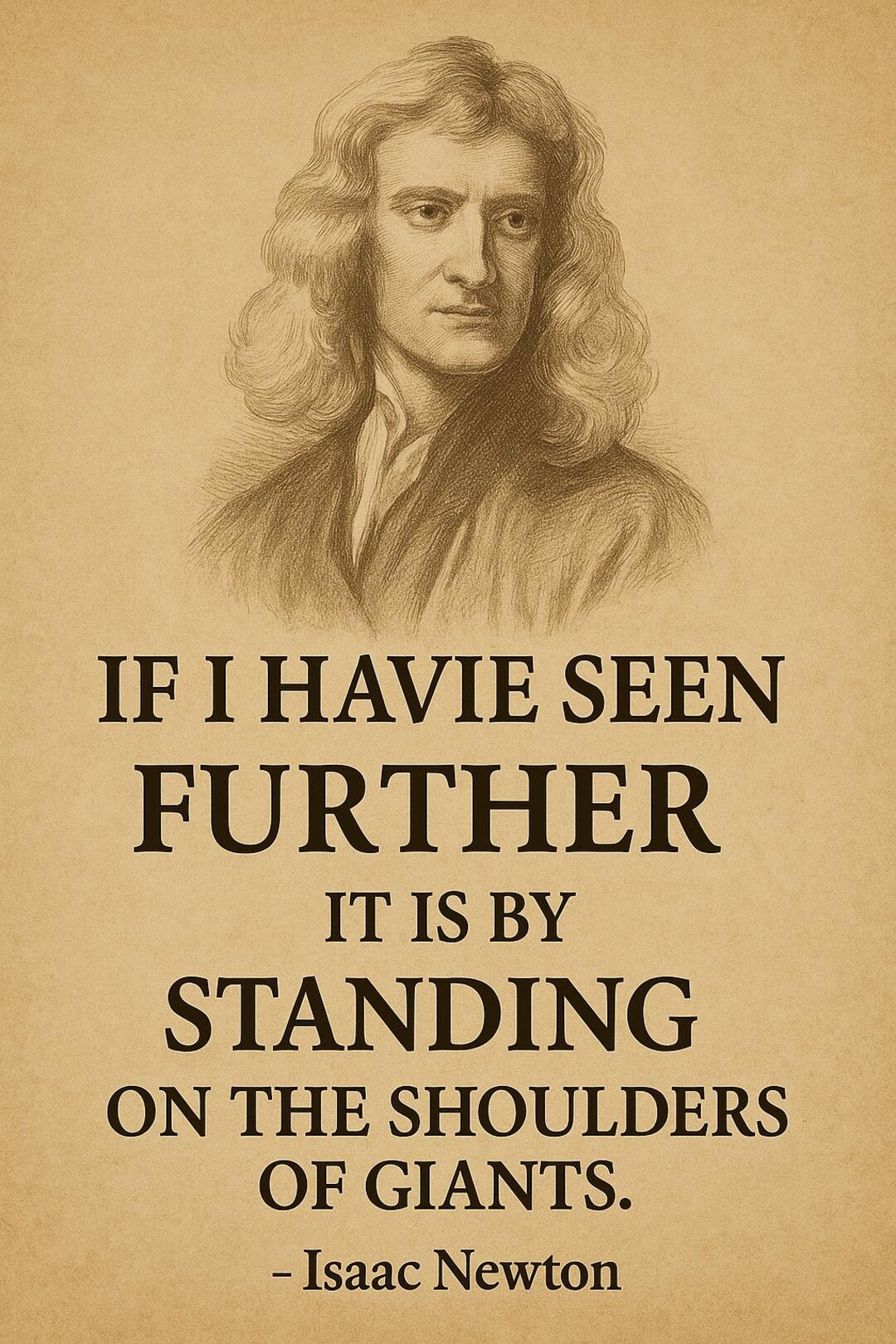 Isaac Newton Quote Poster - Etsy