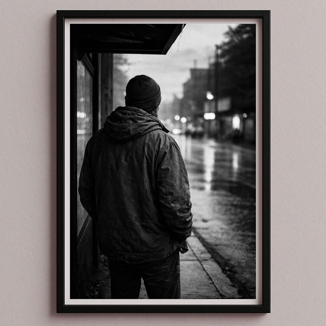 Urban Street Scene Wall Art Picture Poster – Realistic Depiction ...