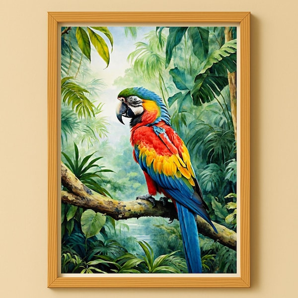 Macaw Poster - Etsy