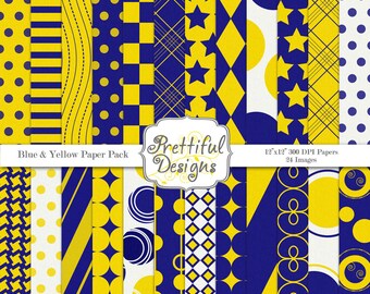 Orange and Blue Sports Team Colors Digital Paper Pack - Etsy