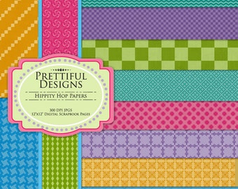 Paper Pack and Clipart, Digital Papers, Banners Labels and Medallion ...